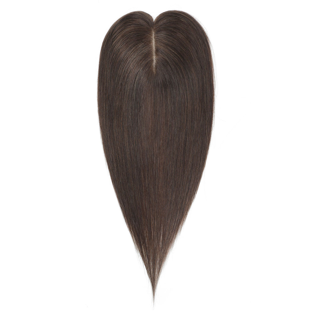 Human Hair Topper #2C Chocolate Brown