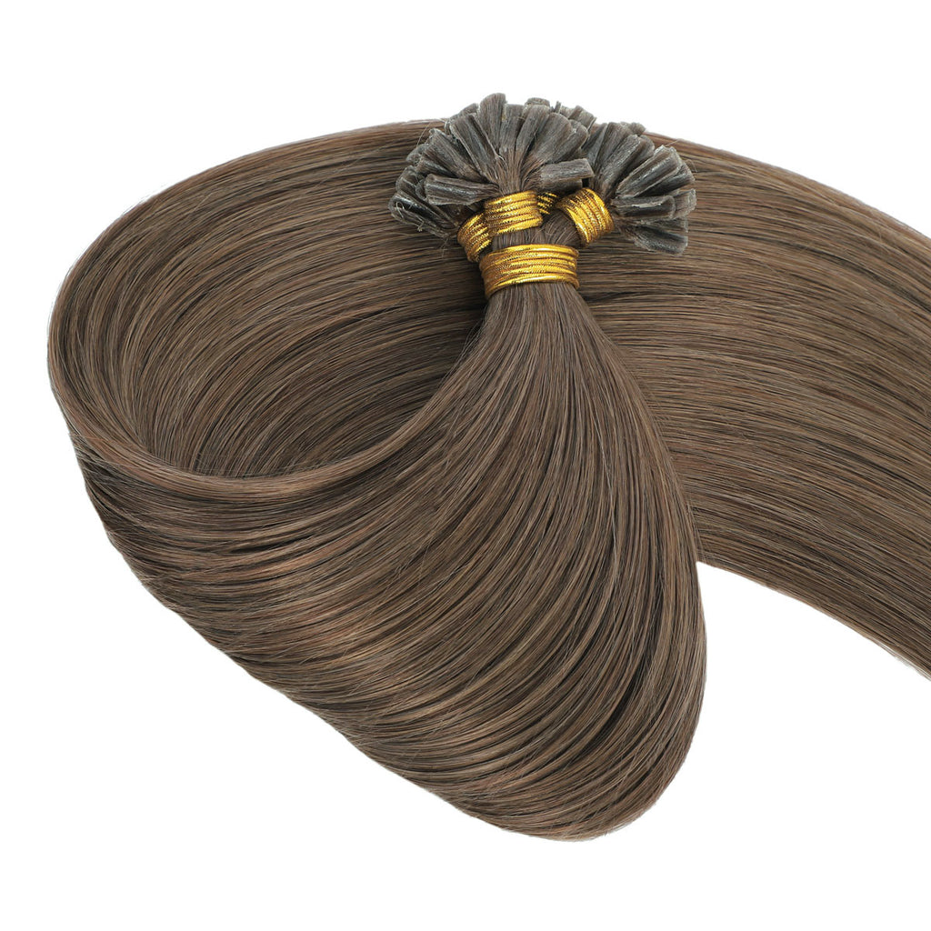 Level 5 Ash Brown Keratin Bonds Hair Extensions