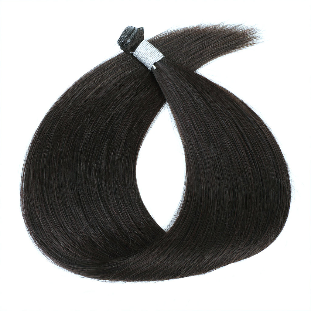 Seamless Styling: Genius Weft Hair Extensions Natural Black