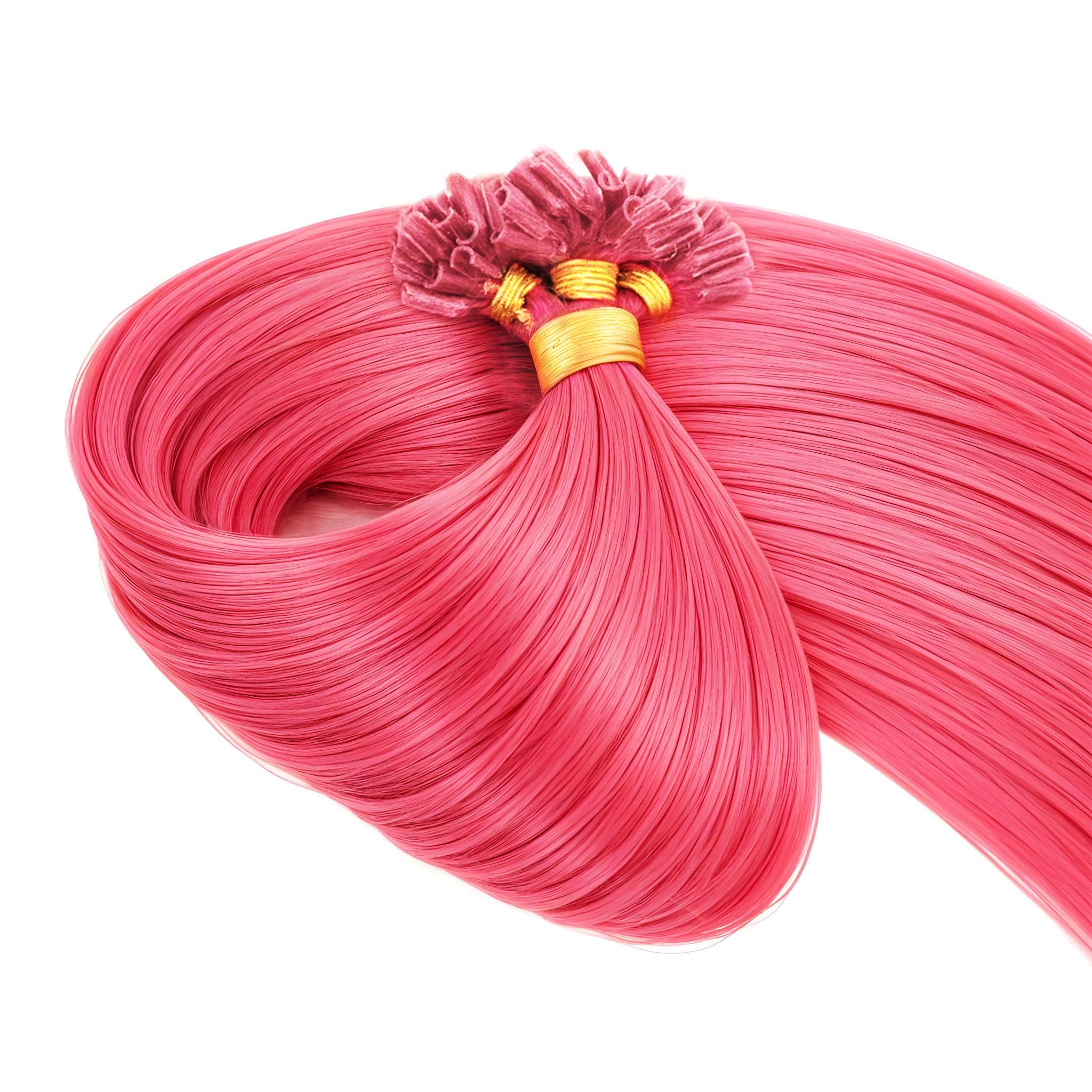 Keratin Bond Pink Human Hair Extensions USA