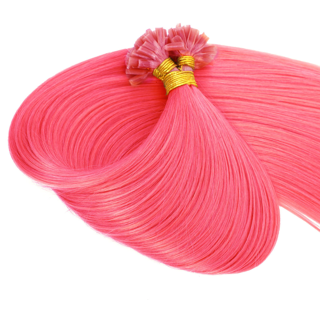 Keratin Bond Hair Extensions Pink