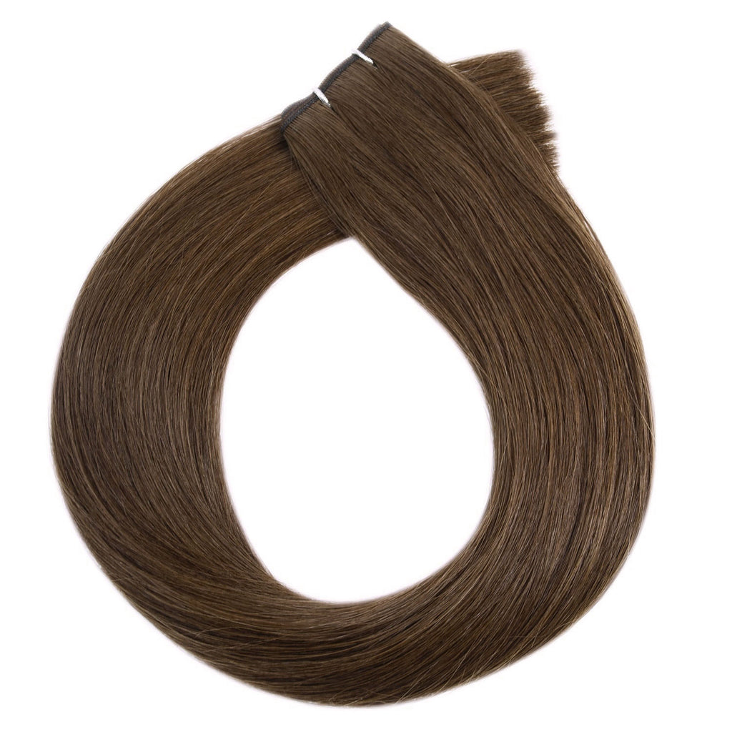 Russian Micro Weft Hair Extensions #3 Brown Double Drawn Genius