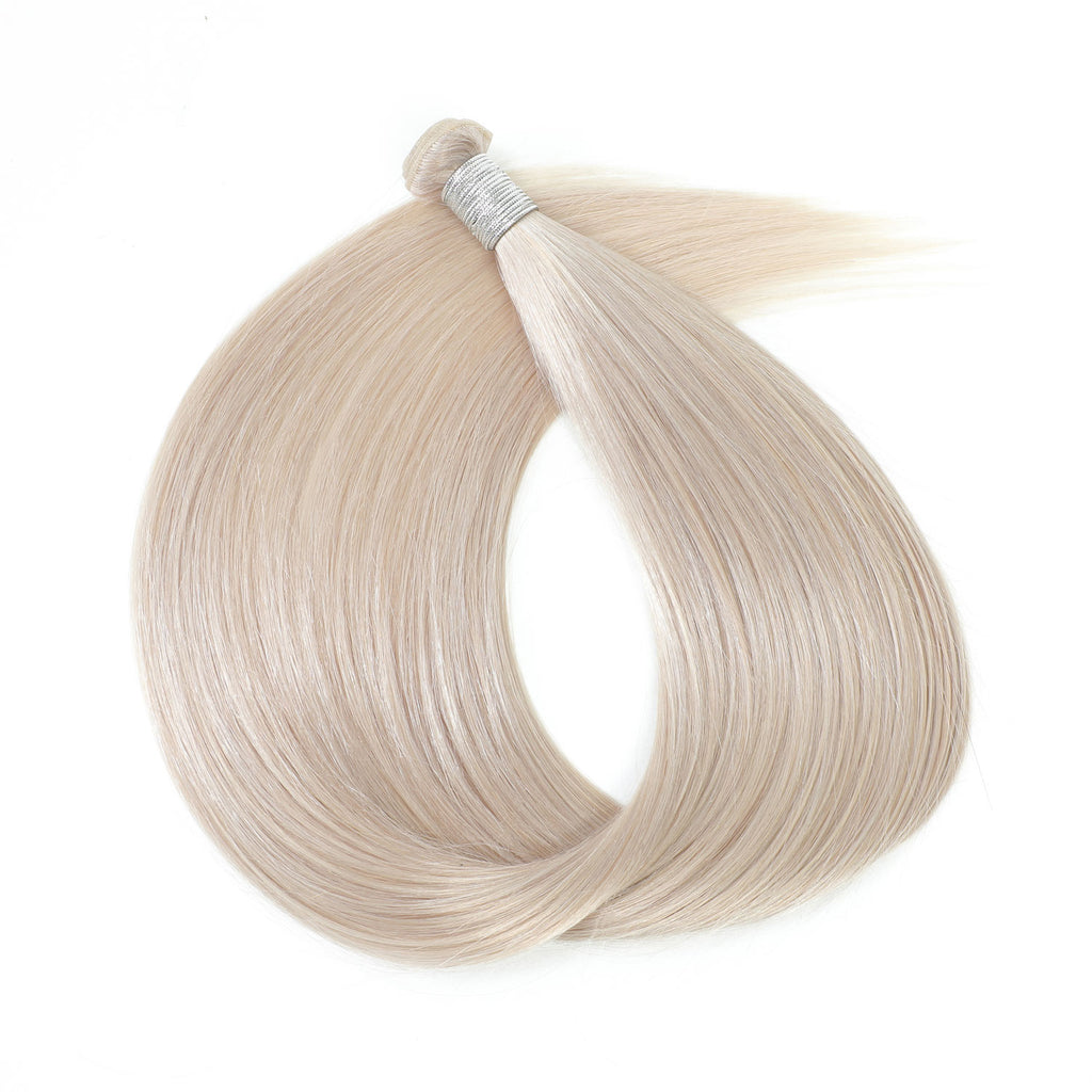 Genius Weft Hair Extensions #60a White Silver Blonde
